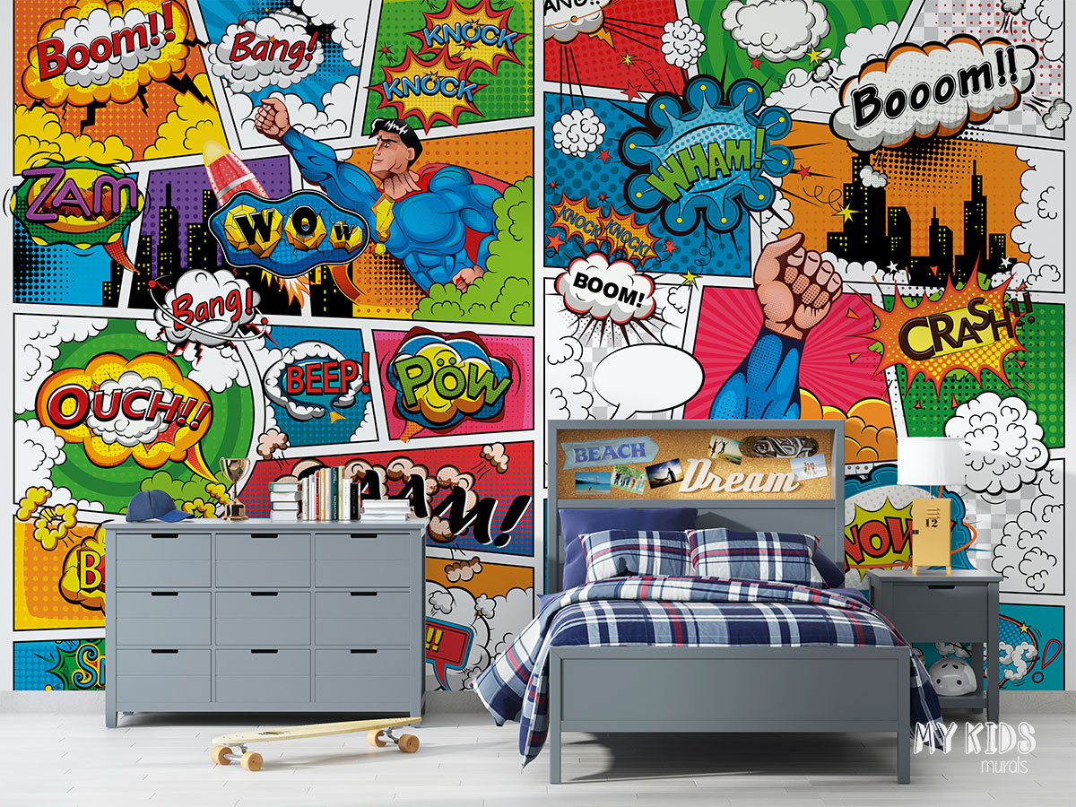 Wall mural "Superhero" - My Kids Murals