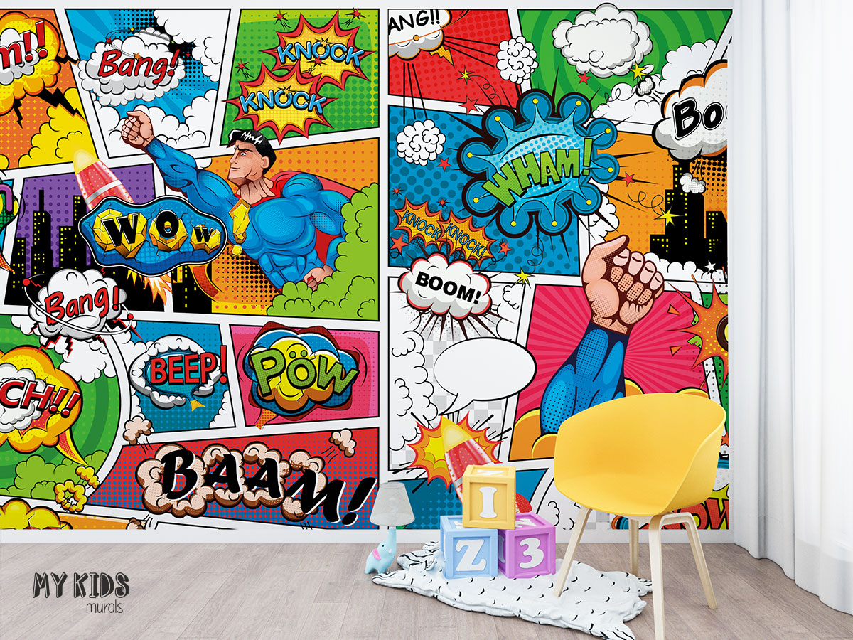 Wall mural "Superhero" - My Kids Murals
