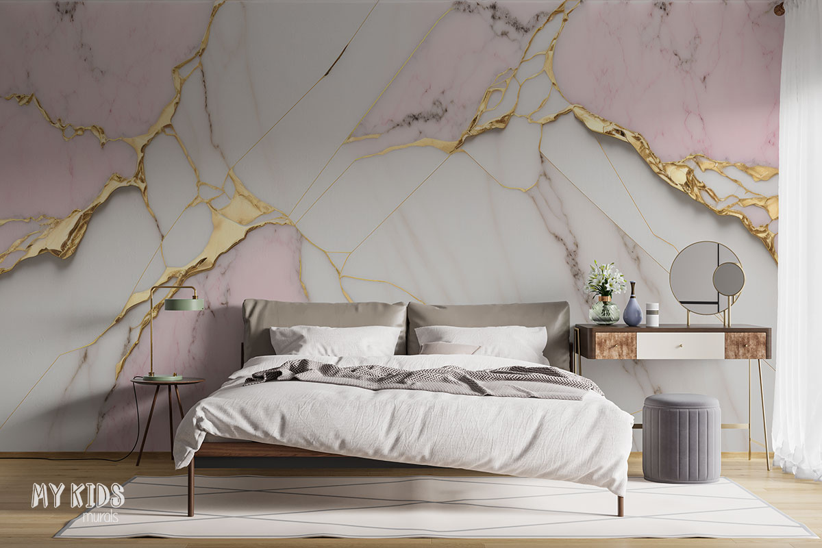 Wall mural "Pink marble" - My Kids Murals