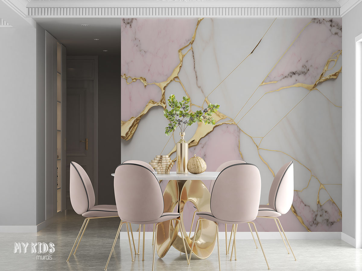 Wall mural "Pink marble" - My Kids Murals