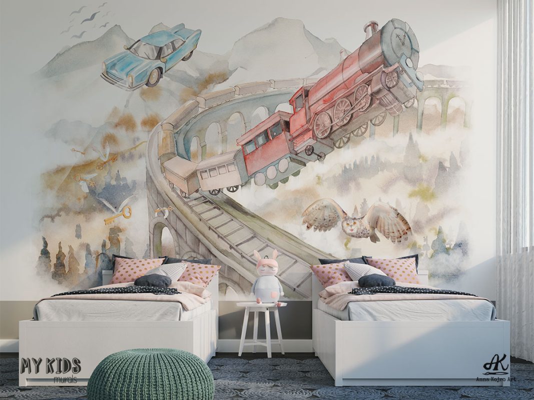 Wall mural "Magic Train" - My Kids Murals